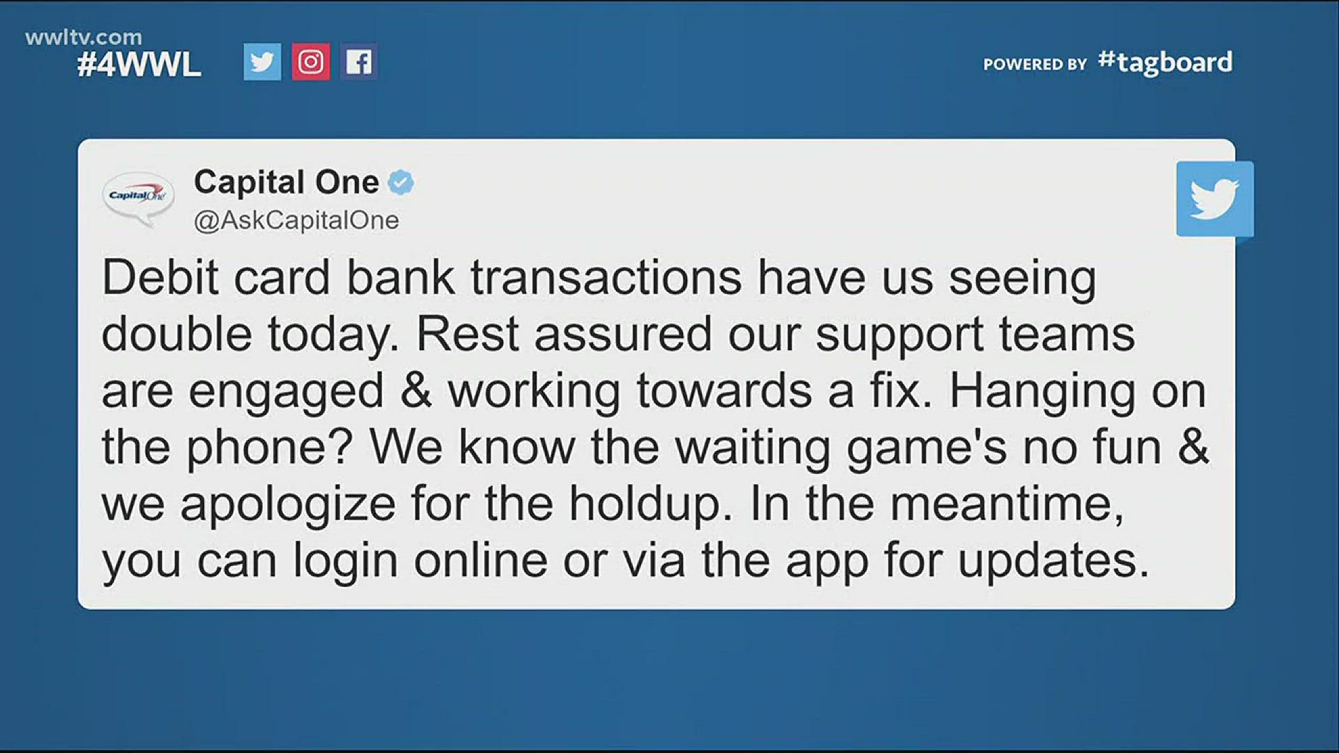Capital One customers report widespread double charges | wusa9.com
