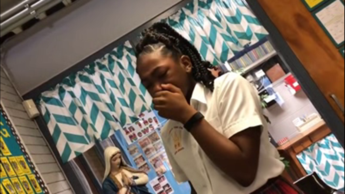 Video shows girl in tears, family says she was told to leave school ...